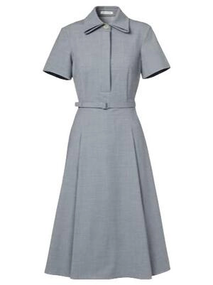 EMILIA WICKSTEAD Iwona Belted Midi Dress - Gray