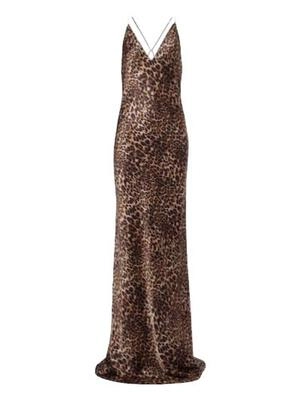 NILI LOTAN Printed Maxi Dress - Brown