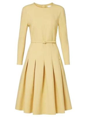 Oscar De La Renta Pleated Crêpe Midi Dress - Nude