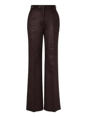 Gabriela Hearst Vesta Silk Flared Pants - Brown