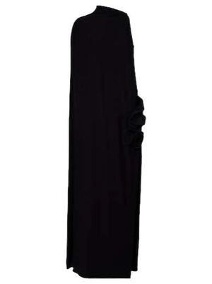 Magda Butrym Shawl-style Asymmetrical Maxi Dress - Black