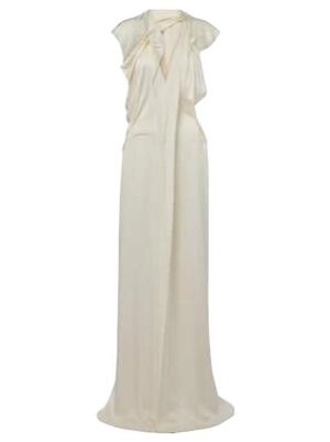 Victoria Beckham Draped Evening Dress - Nude