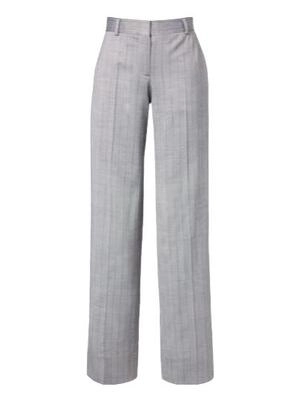 Stella McCartney Striped Wool Wide-leg Trousers - Gray