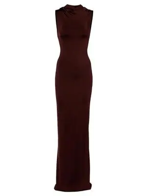 VICTORIA BECKHAM Victoria Beckham Sleeveless Draped Jersey Gown