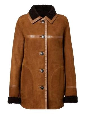 YVES SALOMON Shearling Coat - Brown