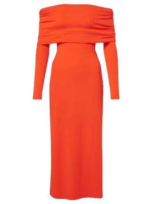 Ralph Lauren Off-shoulder Maxi Dress With Cutout Back - Red