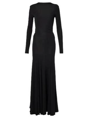 Christopher Esber Long Sleeve Embellished Maxi Dress - Black