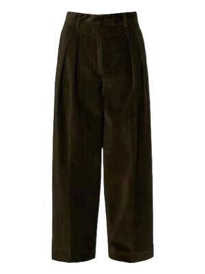 Altuzarra Dash Cotton Corduroy Barrel-leg Pants - Black