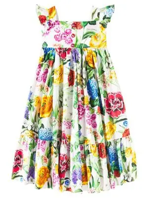 Dolce & Gabbana Floral Cotton Poplin Dress - Multi-color