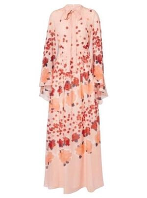 Erdem Maxi Dress With Watercolor Floral Print - Pink