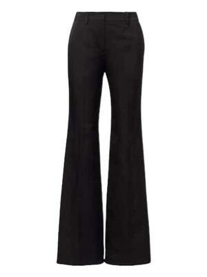 Magda Butrym Cotton And Silk Flared Pants - Black