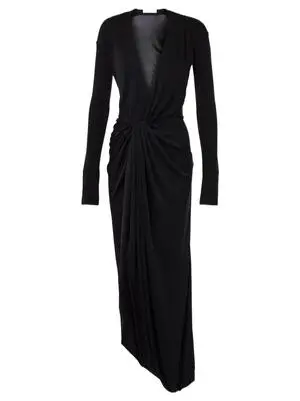 Victoria Beckham Knot-detail Jersey Gown - Black