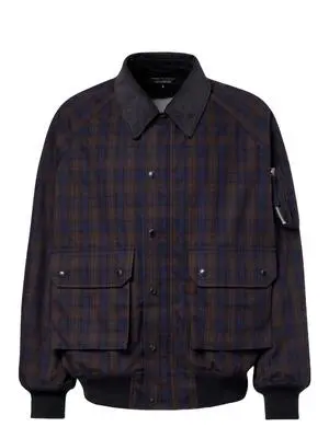 Comme Des Garçons Plaid Bomber Jacket - Black