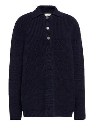Our Legacy Logo" Knit Polo Sweater - Black