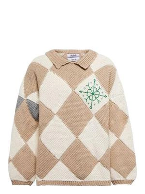 ADISH Jacquard Cotton Sweater - Nude