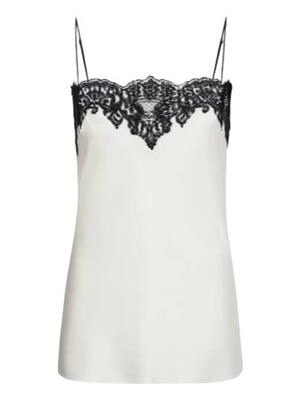 Stella McCartney Lace-trimmed Satin Camisole - White