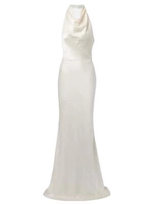 Rebecca Vallance Bridal Attia Halterneck Silk Gown - White