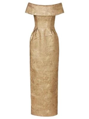 Rebecca Vallance Off-the-shoulder Gown - Nude