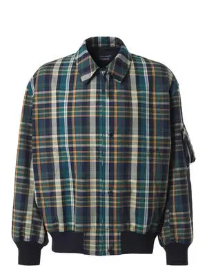 Comme Des Garçons Plaid Long Sleeve Casual Jacket - Black