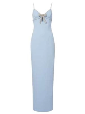 Rebecca Vallance Embellished Bow Gown - Blue