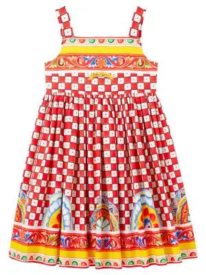DOLCE & GABBANA Dolce & Gabbana Taormina Checked Cotton Dress