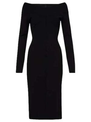 Stella McCartney Off-shoulder Jersey Midi Dress - Black