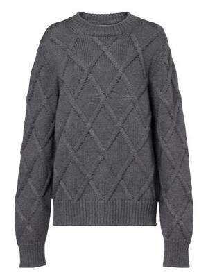 JIL SANDER Cable-knit Virgin Wool Sweater - Black