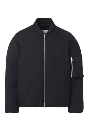 JIL SANDER Oversized Gabardine Down Jacket - Black