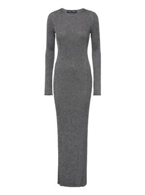 Proenza Schouler Joni Ribbed-knit Lamé Maxi Dress - Gray