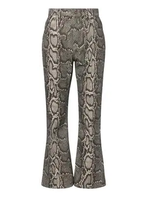 Gabriela Hearst Ezra Snake-effect High-rise Bootcut Jeans - Gray