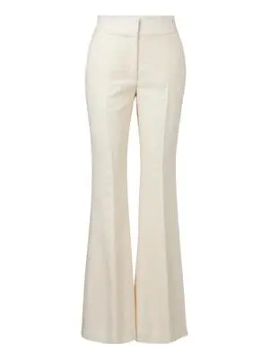 Gabriela Hearst Rhein Flared Silk Trousers - White