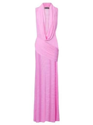 David Koma Sleeveless Semi-sheer Draped Gown - Pink