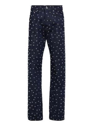 LANVIN Embellished Straight Leg Jeans - Black