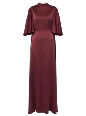 ROKSANDA Kalydria Caped Silk Gown - Red