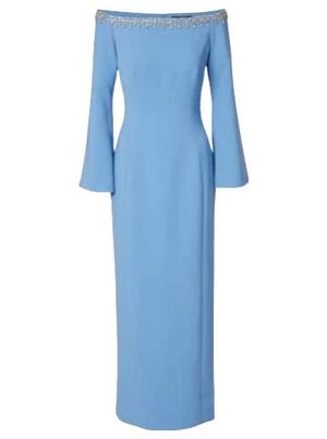 Jenny Packham Lima Embellished Maxi Dress - Blue