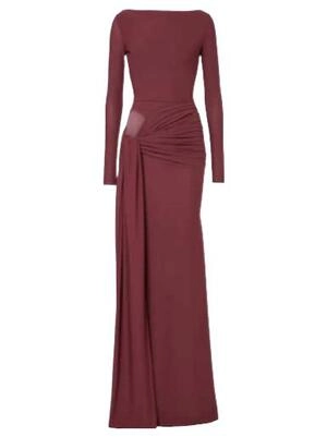 Alex Perry Draped Crepe Jersey Gown - Red