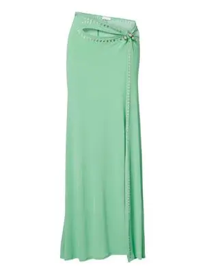 Rabanne Embellished Maxi Skirt - Green