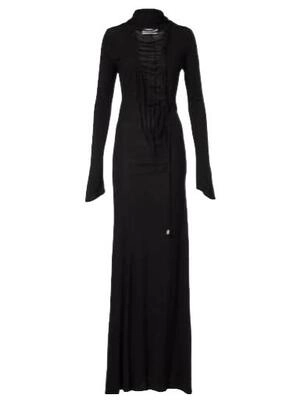 Attico Cutout Crêpe Maxi Dress - Black
