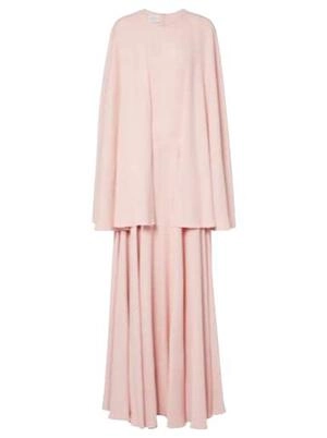 Giambattista Valli Pleated Cape Effect Gown - Nude