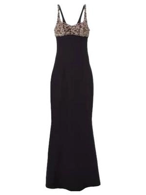 SAFIYAA LONDON Crystal-embellished Gown - Black