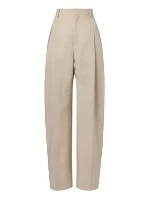 Wardrobe.NYC Mid-rise Straight-leg Tailored Trousers - Nude
