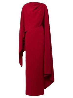 ROKSANDA Demetria Cape Effect Crepe Gown - Red
