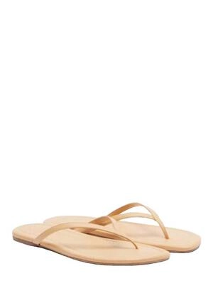 Staud Freja Leather Thong Sandals - Nude