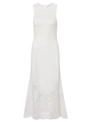 Erdem Open-knit Cotton Maxi Dress - White