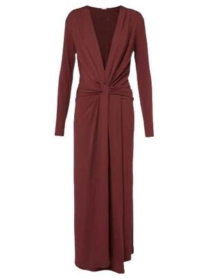 Johanna Ortiz Draped Jersey Maxi Dress - Red