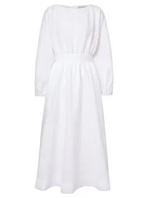 Gabriela Hearst Ahmose Linen Maxi Dress - White