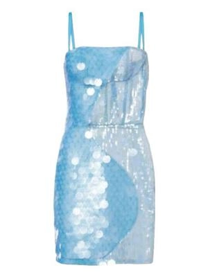 NENSI DOJAKA Sequined Mini Dress - Blue