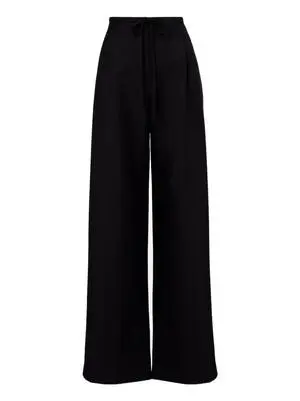RÓHE Wide-leg Drawstring Trousers - Black