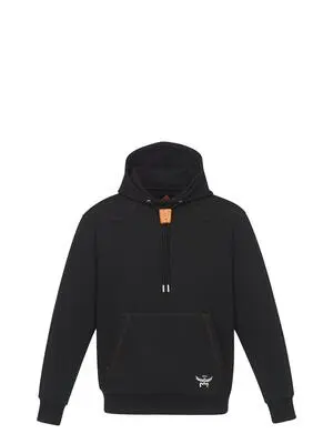 Mcm Logo Stitch Ponte Hoodie - Black