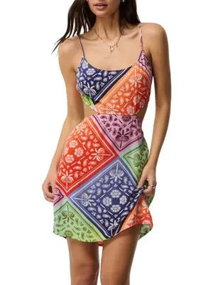 Rip Curl Bossa Nova Cutout Minidress - Blue Multi
